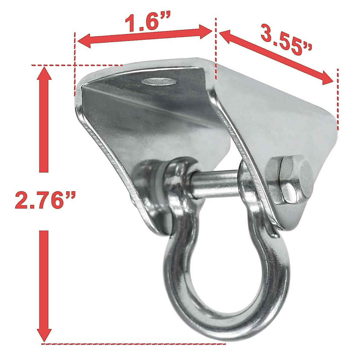 Yes4All 1000 LB Punching Heavy Bag Hanger, Steel Heavy Duty Swing Hanger Bolts for Wood and Concrete - 180° Swing