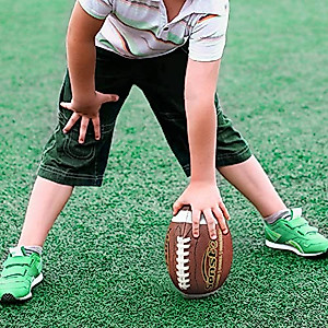 Senston Football Official Size 9/ Premium Composite Leather High School Size Football with Pump