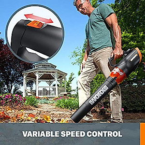 WORX WG520 12 Amp TURBINE 600 Electric Leaf Blower