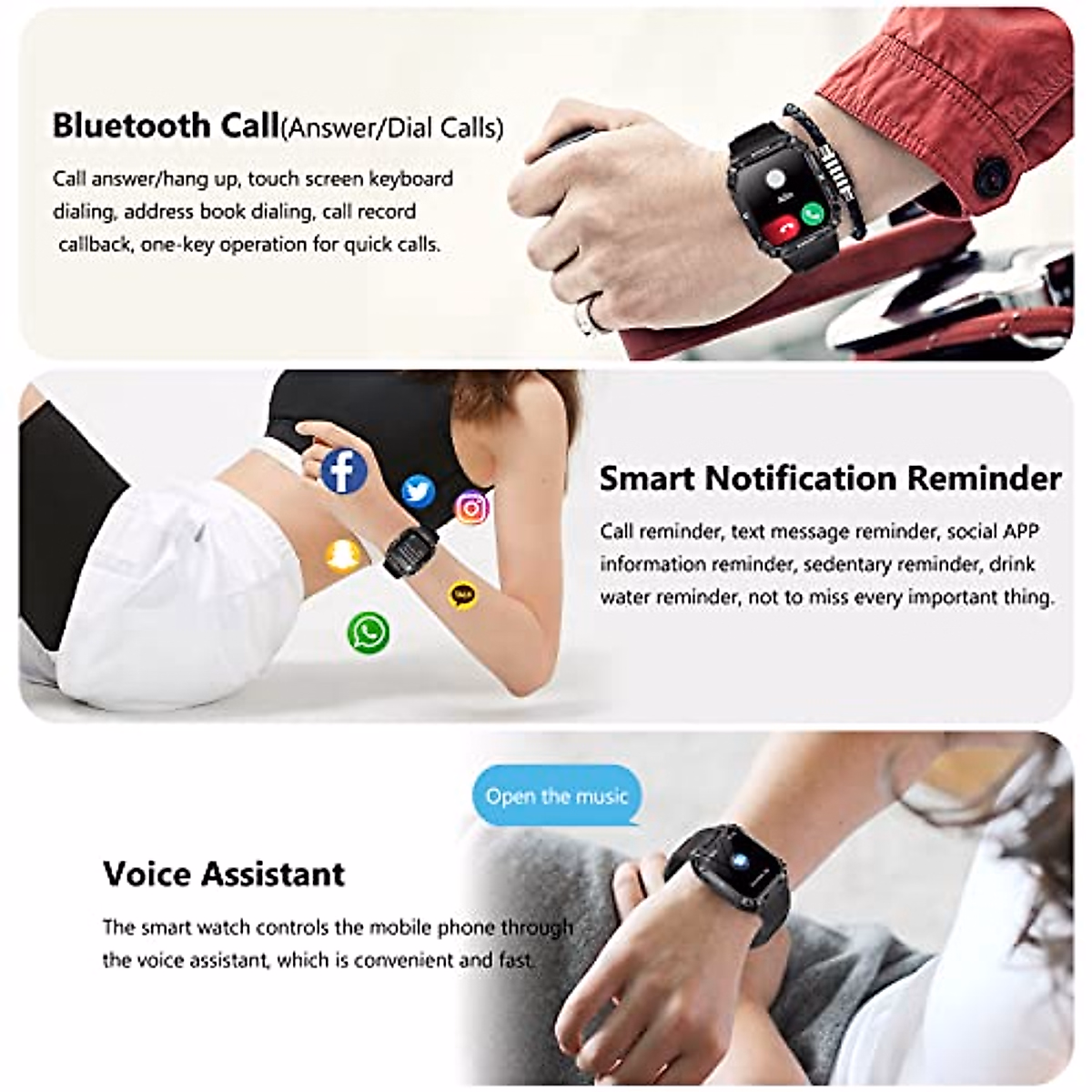 Smart Watches for Men, Bluetooth Call (Answer/Make Call) Smartwatch IP68 Waterproof Fitness Watch Tracker for Android iOS iPhones with Heart Rate Blood Pressure SpO2, 1.95" Tactical Sports Smartwatch