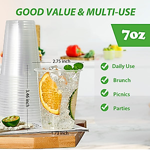 Lilymicky 500 Pack 7 oz Clear Plastic Cups, Disposable Drinking Cups, Plastic Party Cups for Birthday Parties, Picnics, Ceremonies, and any Events