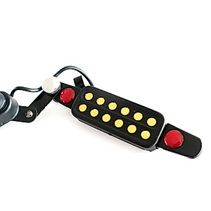 HOYUJI 12 SoundHole Guitar Pickups, Magnetic preamplifier for Acoustic Guitar with Tone and Volume Control, Electric Guitar Pickup Extension, Cable Length 10 feet