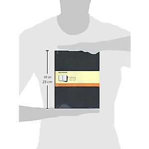 Moleskine Cahier Journal, Soft Cover, XL (7.5" x 9.5") Ruled/Lined, Black, 120 Pages (Set of 3)