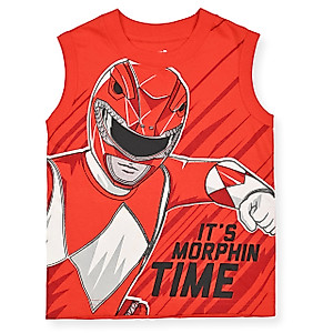 Power Rangers’ Boys’ 2 Pack Tank Tops for Little Kids – Grey/Red