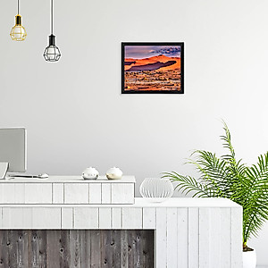 HUKONHEP 11x15 Black Picture Frames, Composite Wood Frame with Plexiglass, Horizontal and Vertical for Wall Mounting