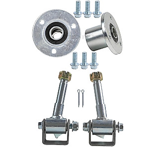 YC Yier Front Steering Wheel Tie Rod Kit Gear Rack Pinion Shaft & 3 Stud 5" Wheel Hub Steering Spindle Knuckle DIY Parts for Go Kart Go Cart Golf Cart ATV UTV Buggy Drift Trike 4 Wheeler Dolly Cart