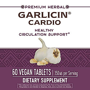 Nature's Way Garlicin Cardio, SmartRelease Garlic with MAX Allicin Potential, Odor Free, 60 Count, Pack of 2