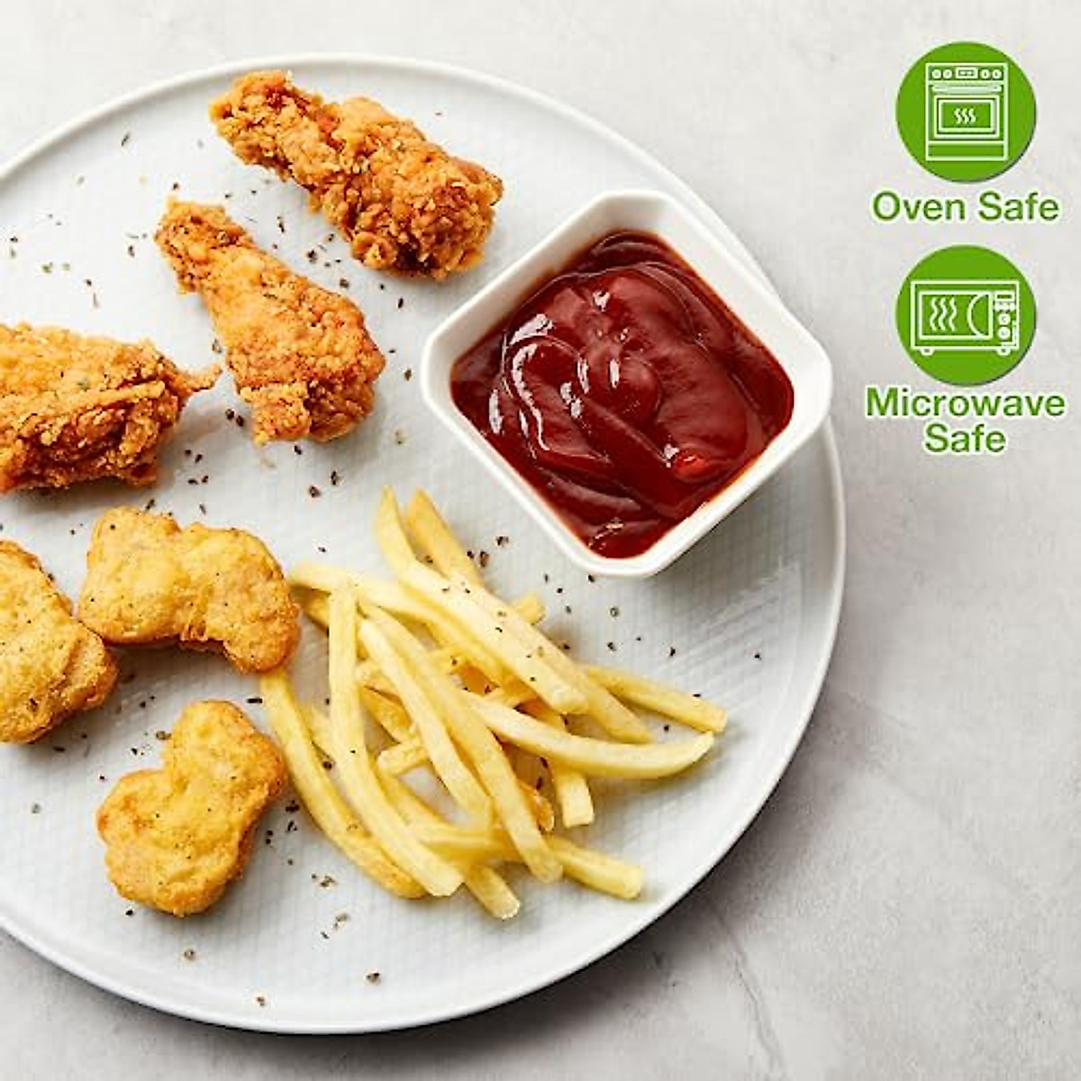 Mfacoy 6 Pack Soy Sauce Dishes, 3 oz Ceramic Dipping Bowls, Pinch Bowls, Small Dip Bowls Set, Sauce Dish Bowls, Mini Bowl for Side Dish, Ketchup, Soy, BBQ, Sushi, Party, Condiments Serving Bowl Set