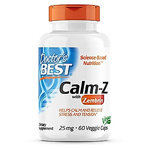 Doctor's Best Calm with Zembrin, Stress & Mood Support, 25mg Veggie Caps, 60Count (DRB-00456)
