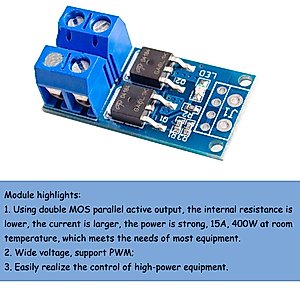 Comimark 6Pcs 15A 400W MOS FET Trigger Switch Drive Module PWM Regulator Control Panel