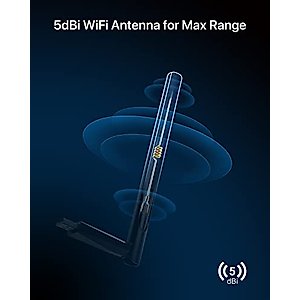 BrosTrend 650Mbps Linux WiFi Adapter for Ubuntu, Mint, Kali, Debian, Kubuntu, Lubuntu, Xubuntu, Zorin, PureOS, Raspberry Pi 2+, Windows 11/10/8/7, 5GHz/2.4GHz, Long Range External 5dBi Antenna