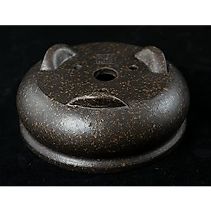 Vintage Round Zisha Bonsai Pot, Cactus & Succulent Planter, Accent Plants Vase + Mesh - 4.5"x 4.5"x 2"