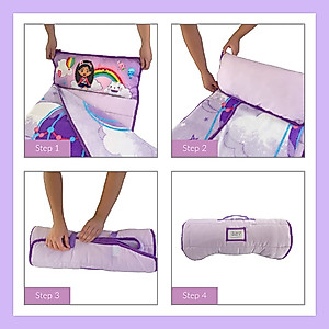 DreamWorks Gabby's Dollhouse 24"(W) X 45"(L) Soft Toddler Nap Mat with Pillow and Blanket Perfect for Preschool, Daycare, and Travel (100% Official Licensed Product)