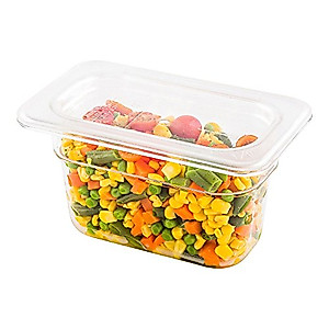 Restaurantware LID ONLY: Met Lux Lid For 1/9 Size Food Pans, 1 Freezer-Safe Lid For Commercial Food Storage Container - Containers Sold Separately, For Kitchens, Restaurants, Or Cafeterias