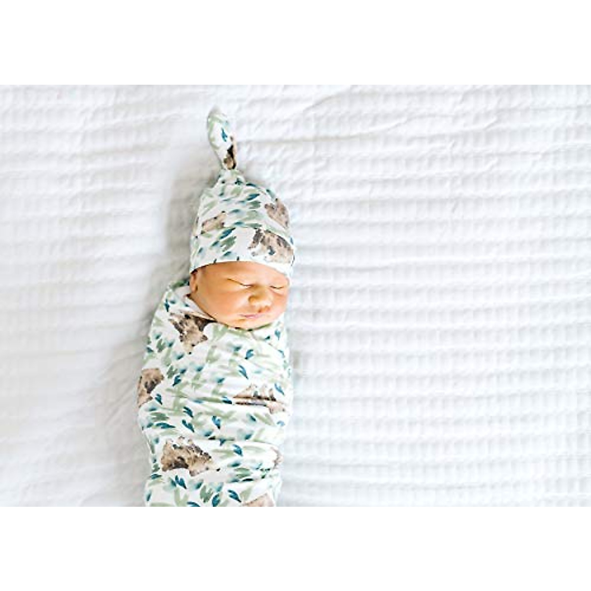 Copper Pearl Large Premium Knit Baby Swaddle Receiving Blanket Bear