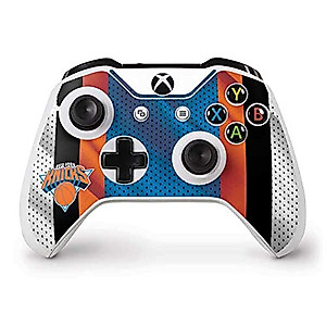 Skinit Decal Gaming Skin Compatible with Xbox One S Controller - Officially Licensed NBA New York Knicks Away Jersey Design