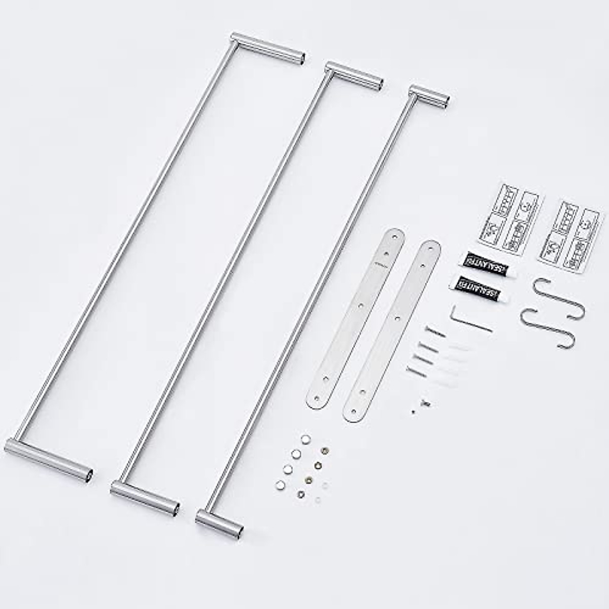 Bath Towel Bar 3-Tiers with Hook 30-Inch 304Stainless Steel Wall Towel Rack for Bathroom Wall Mounted Towels Shelves,Towel Ladder Holder Brushed Finished (Silver 2)