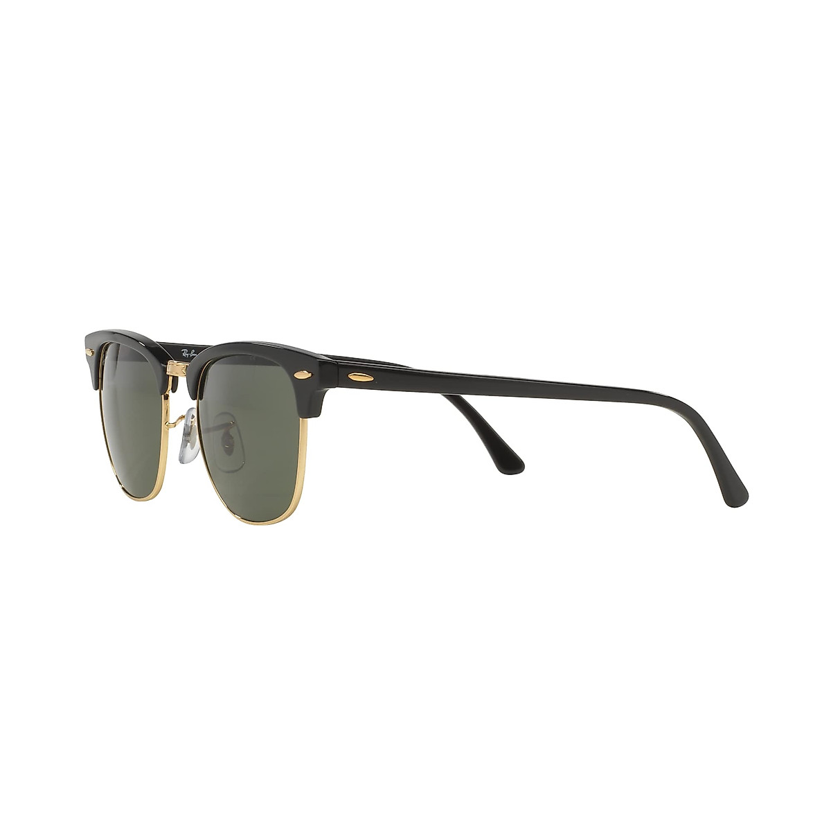 Ray-Ban RB3016 Clubmaster Sunglasses (51 mm, Solid Black G15 Lens Non-Polarized Lens)
