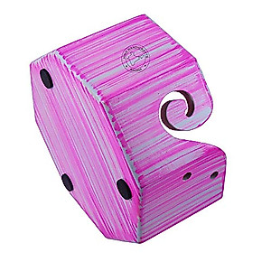 Hind Handicrafts Premium Solid Dark Handmade Crafted Wooden Portable Antique Yarn Storage Bowl Tray - Holder for Knitting Crochet Hook Accessories (Teak Pink, 6" x 6" x 3")