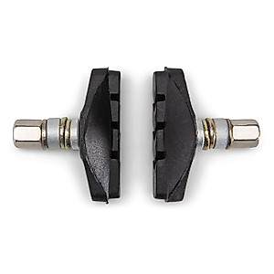 Schwinn Bike V Brake Pads, Durable Replacement Pads, Curved Design, Fits Most Bikes, One Pair, Bicycle Parts, Black