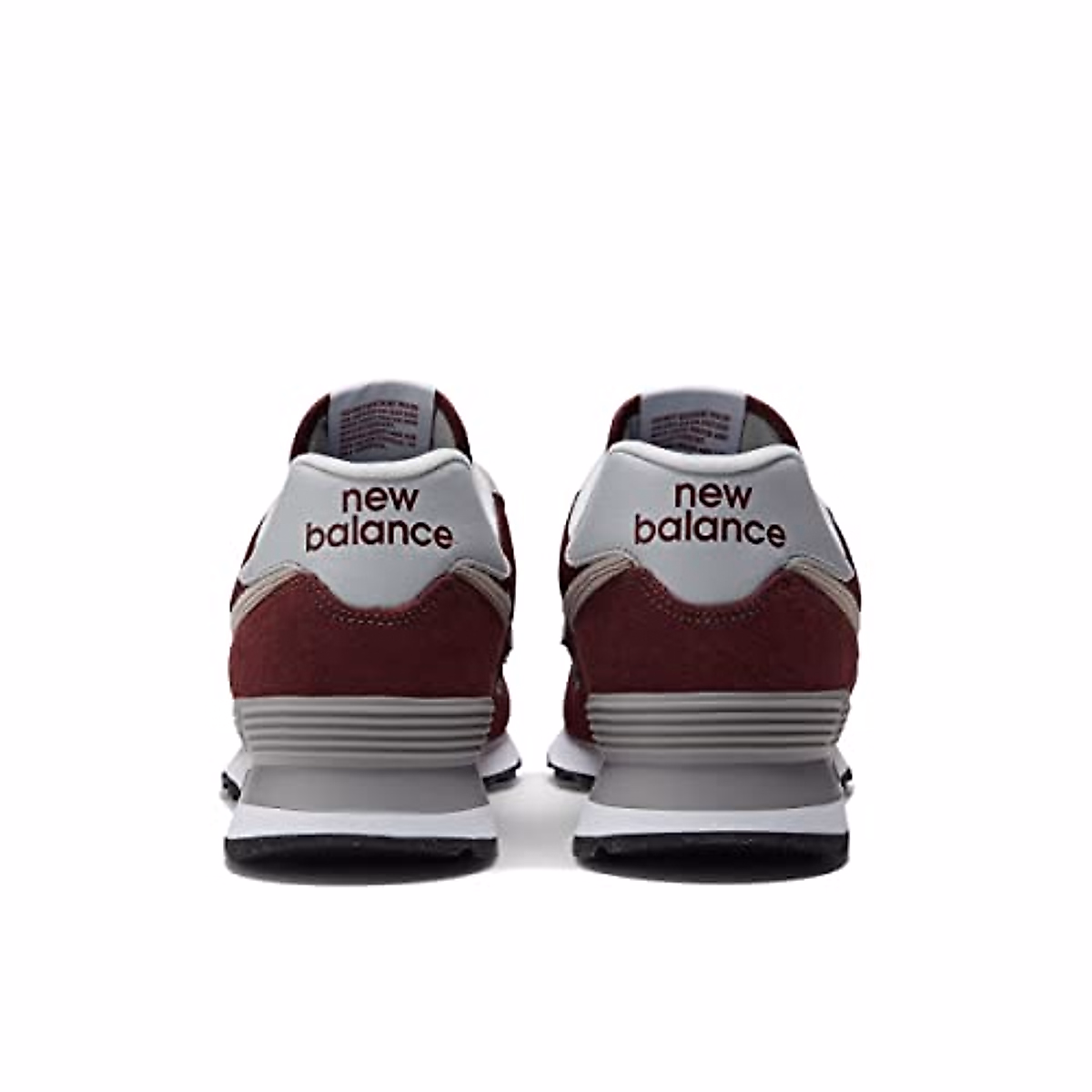 New Balance Men's 574 Core Sneaker, Burgundy/White, 10