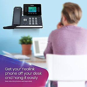 Yealink Wall Mount Bracket for SIP-T46S Phone, Global Teck Bundle includes Microfiber Cloth