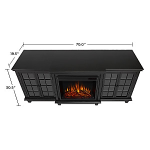 Real Flame Marlowe Fireplace TV Stand in Black