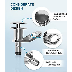 sixcow 3/8'' Quick Release Boat Fender Holder - Marine Stainless Steel Quick-Release Boat Fender Holder Mount Cleat Hook, Receiver Not Included