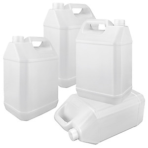 2.5 Gallon Water Jug, F-Style Plastic Jug, Water Storage Containers, Hdpe Containers with Leakproof Cap (4 Pack)