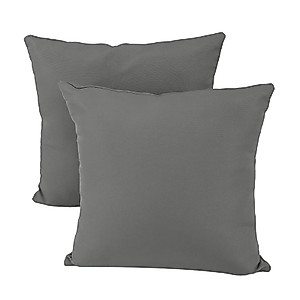 idee-home Outdoor Pillows for Patio Furniture, Outdoor Pillows Set of 2 with Inserts Included, Waterproof Outdoor Throw Pillow with Inners 18x18 inch Outside, Outdoor Decorative Pillow Cases