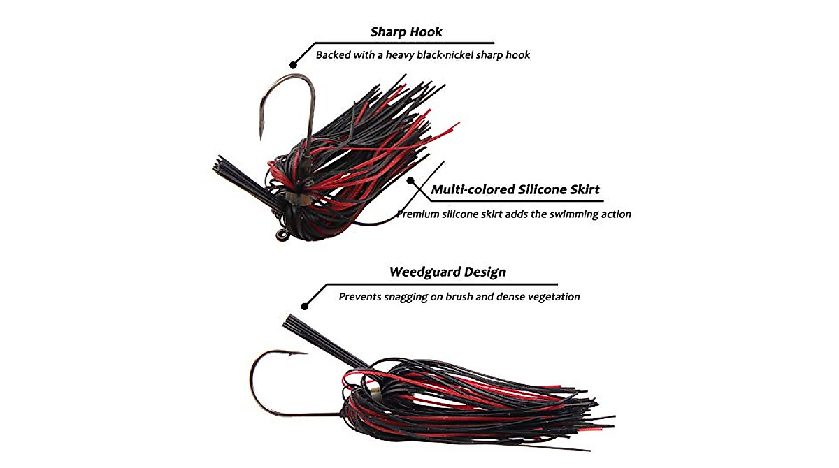 Bass Football Jigs Set - Premium 6pcs Fishing Lures