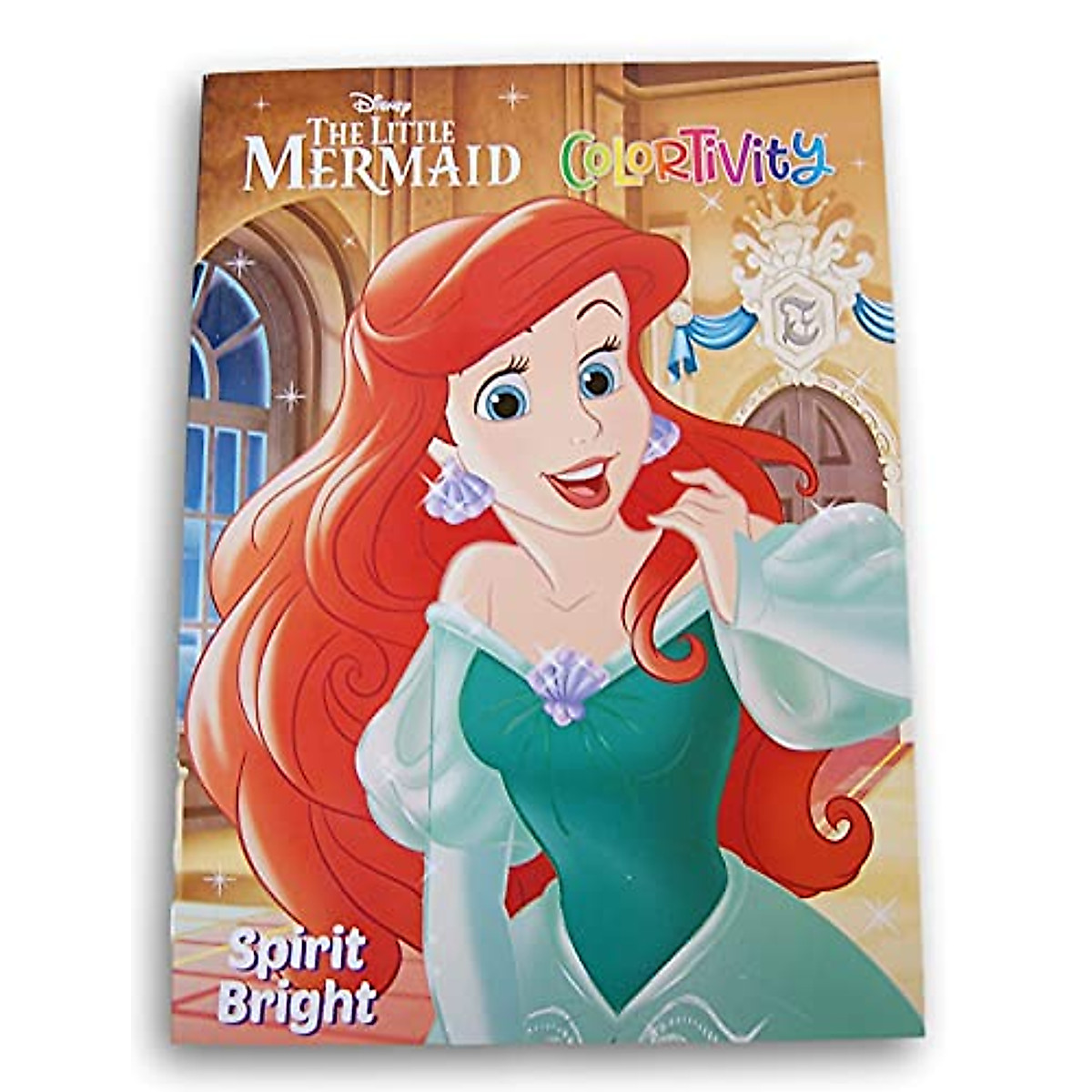 Colortivity The Little Mermaid Ariel Themed Coloring and Activity Book with Bonus Cutout Door Hanger on Back - 80 Pages