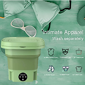 Portable Washing Machine,Mini Washer Suitable for Washing Small Pieces of Clothing, Baby Clothes,Underwear,Socks,Portable Washer Machine for Apartments, Dormitories, Camping,RV and More