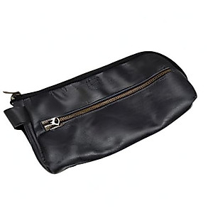 Hide & Drink, Carrying Case Compatible with Switch, Urban Travel Pouch, Soft Storage Bag, Scratch & Bump Protection, Minimalist Essentials, Full Grain Leather, Handmade, Charcoal Black