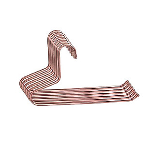 YUNAI 3Pcs Stainless Steel Pants Hangers, Open Ended Hangers, Jean Hangers, Strong Durable Anti-Slip Slacks Hangers for Space Saving.(Rose Gold)