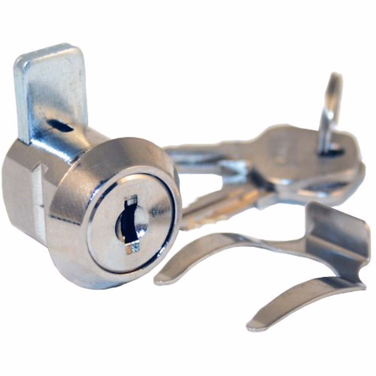 FJM Security FJM-3756-KA Deadbolt Keyed Alike Clip Lock with Chrome Finish, Keyed Alike