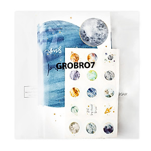 GROBRO7 26Pcs First Trip Around The Sun Space Party Favor Bag with Stickers Solar System Goodie Bags Paper Treat Bag Present Candy Planet Gift Bags Party Supplies for Boy Girl 1st Birthday Baby Shower