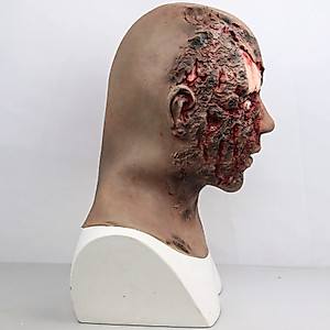 Scary Walking Dead Zombie Mask Creepy Latex Halloween Costume Horror Bloody Adult Halloween Decoration Props