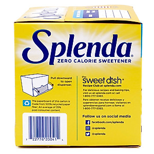 SPLENDA Zero Calorie Sweetener, 400 Count Packets