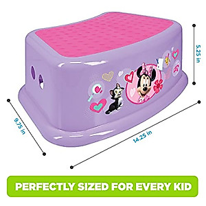 Disney Minnie Mouse 2 Pc "Happy Helpers" Essential Potty Training Set - Soft Potty Seat, Step Stool