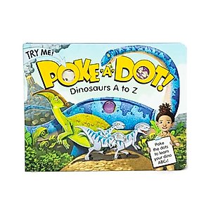 Melissa & Doug Children's Book - Poke-A-Dot: Dinosaurs A to Z (Board Book with Buttons to Pop) - FSC Certified