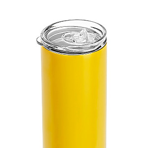 makerflo 20oz Powder Coated Tumbler Craft-Ready Insulated Stainless Steel for DIY Gifts & Personalization (Laser Engravable)-(Yellow, 1 pack)
