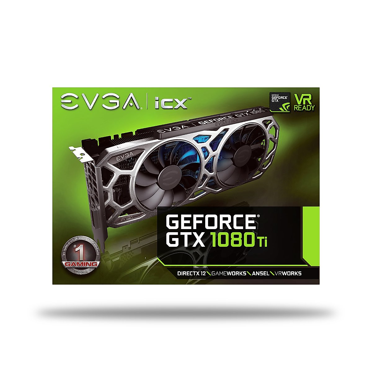 EVGA GeForce GTX 1080 Ti SC2 Gaming, 11GB GDDR5X, iCX Technology - 9 Thermal Sensors & RGB LED G/P/M, Asynch Fan, Optimized Airflow Design Graphics Card 11G-P4-6593-KR