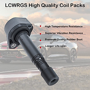Set of 6 Ignition Coil Packs for 3.5L 2008 2009 2010 2012 2013 2014 2015 2016 Honda Accord Odyssey Pilot Ridgeline Acura RDX RL TL MDX ZDX 3.5 3.7 Replaces UF624