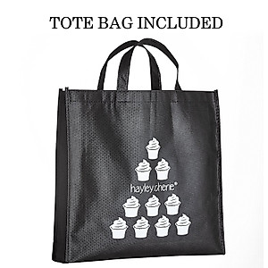 Hayley Cherie 5 Tier Round Cupcake Stand - Extra Thick 5mm Base - Acrylic Tiered Cake Stand - Dessert Tower - Weddings, Graduation, Birthday Parties (5 Tier)