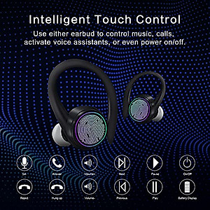 Bluetooth T26 True Wireless Earphones Auto Pairing Bluetooth 5.1 Headphones,Wireless Ear-Hook Running Sports Headphones,Compatible with iOS&Android Devices