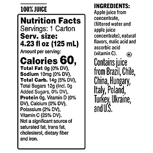Tropicana 100% Juice Box, Apple Juice, 4.23oz (Pack of 44) - Real Fruit Juices, Vitamin C Rich, No Added Sugars, No Artificial Flavors