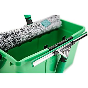 Unger QB12B Bucket 12 litres for Washers up to 35 cm Wide with Litre Scale Including Strainer as Shelf Rectangular Shape