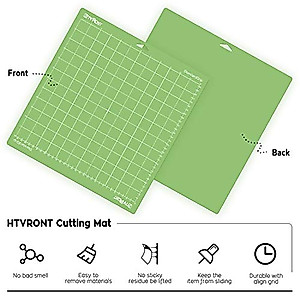HTVRONT Cutting Mat for Cricut, 6 Pack Cutting Mat 12x12(StandardGrip, LightGrip, StrongGrip, FabricGrip) for Cricut Explore Air 2/Air/One, Variety Adhesive Sticky Cutting Mats Accessories for Cricut