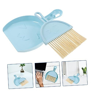 Cabilock 1 Set Broom to Clean up Combos Automotive Brooms Detailing Brush Cars Detail Brush Convenient Mini Broom and Dustpan Multi-Function Whisk Broom Small Cleaning Brush Pp Blue